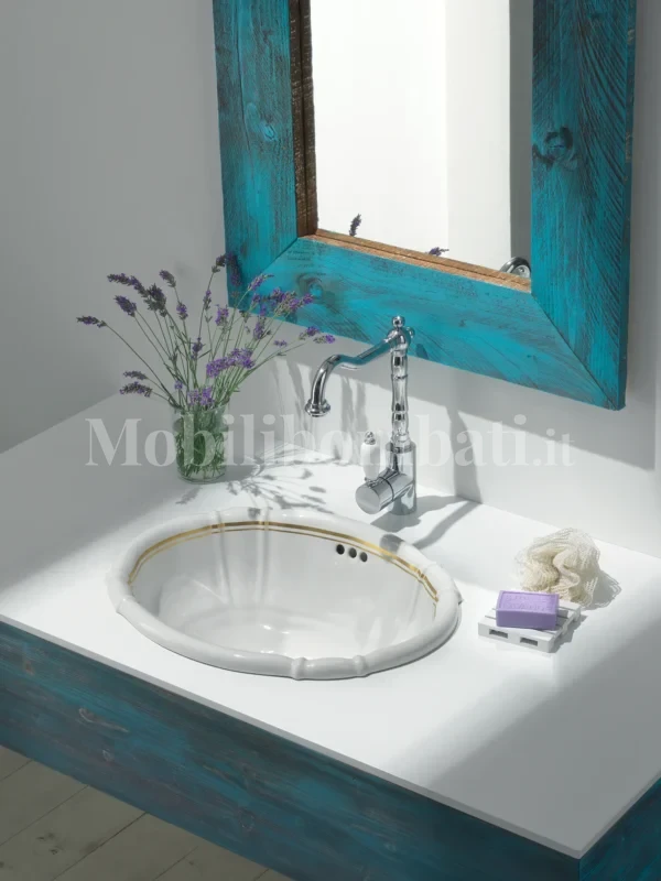 Vasca Old America Gold - Linee essenziali, doppio filetto in oro ...